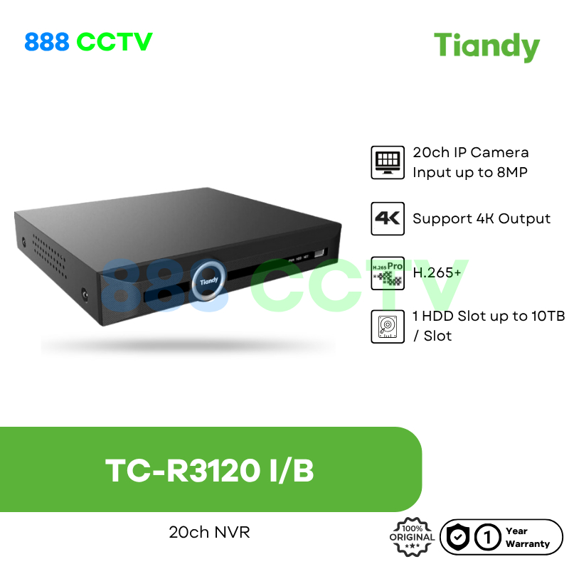 Jual Tiandy TC-R3120 I/B NVR 20ch Support ONVIF Non-POE | Shopee Indonesia
