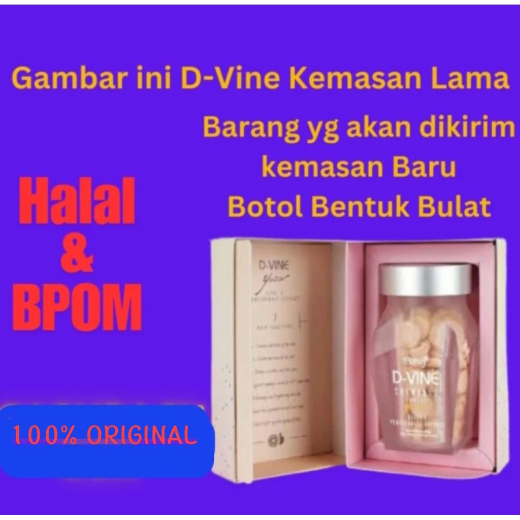 Jual D-Vine Collagen Candy Kemasan Baru Botol Bulat 100% Original ...