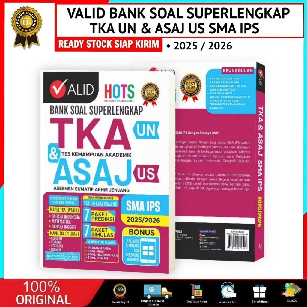 Jual Buku TKA SMA MA/ VALID HOTS Bank Soal Superlengkap TKA ASAJ SMA ...