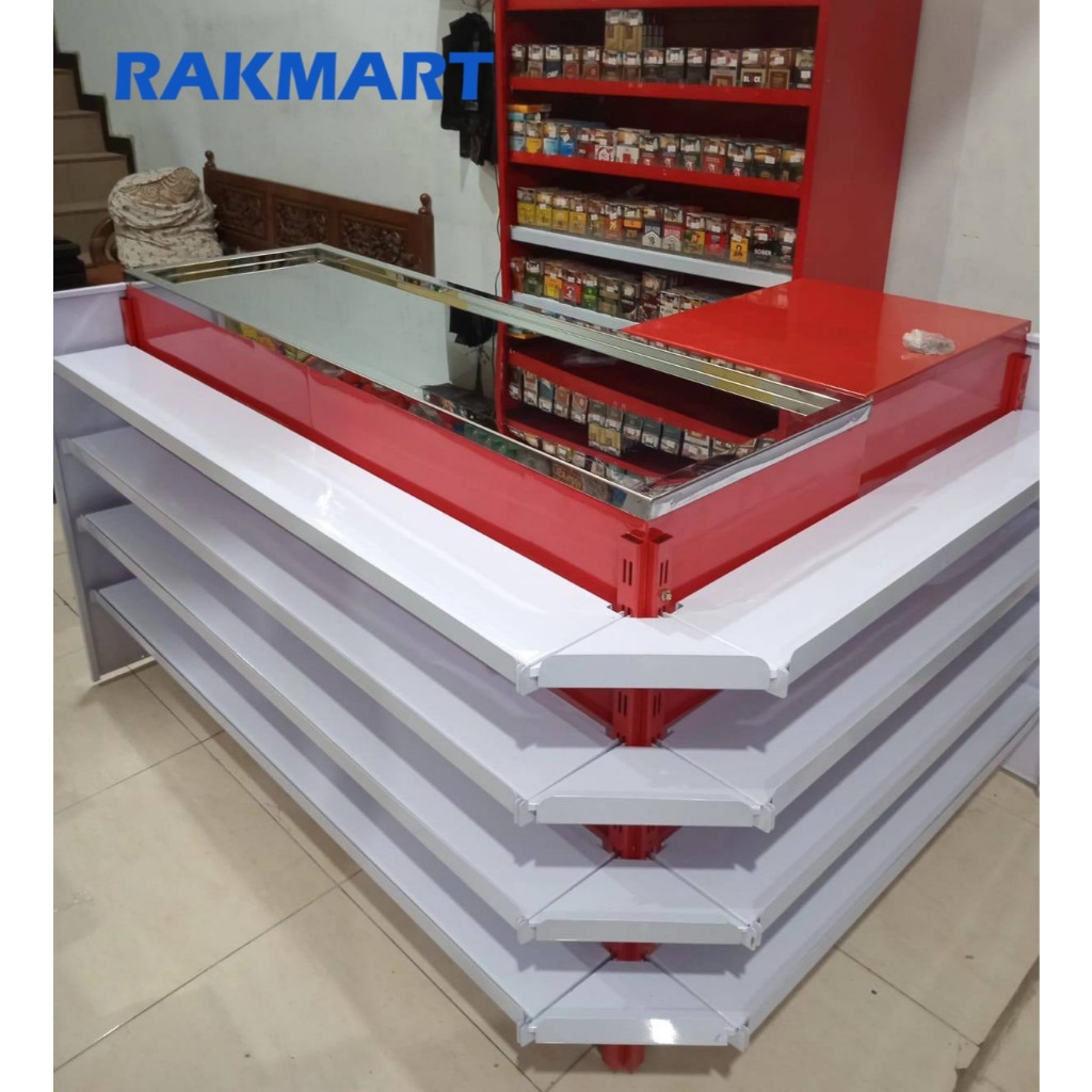 Jual MEJA KASIR L Panjang 185cm besi Stainless Minimarket / Swalayan ...