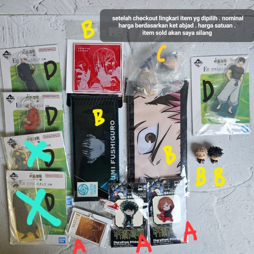 Jual original merch jujutsu kaisen gojo geto toji yuji megumi | Shopee ...