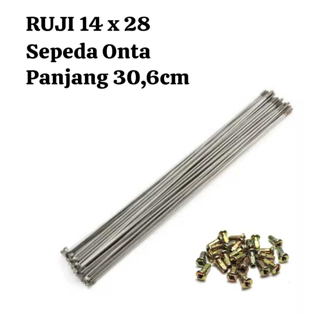 Jual RUJI / JARI JARI / SPOK SEPEDA ONTHEL ONTA 14G X 28" INCH | Shopee ...