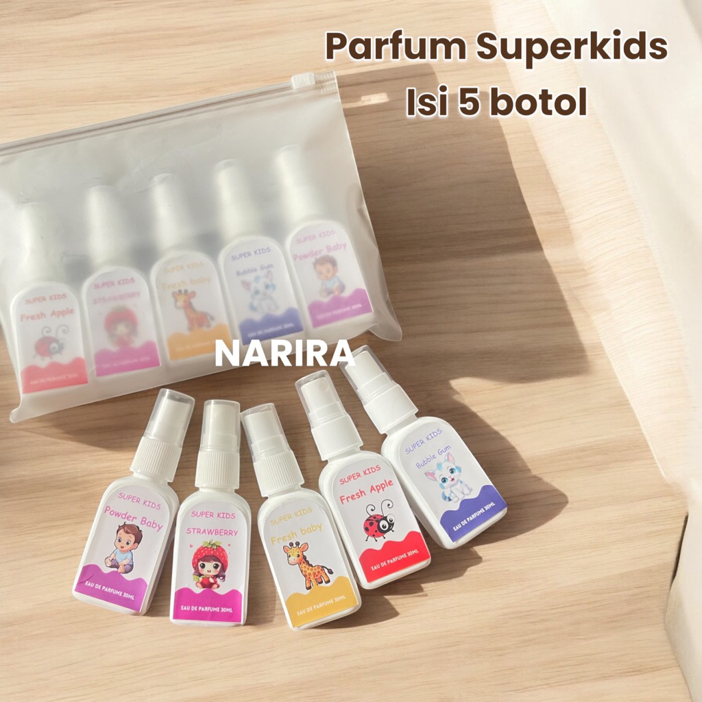 Jual PARFUM SUPERKIDS ISI 5 / PERFUME ANAK KIDS GIFT SET 5IN1 5 X 30ML ...