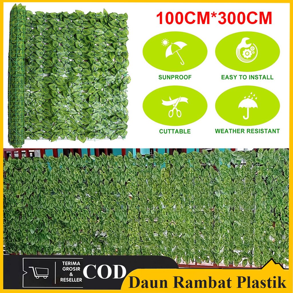 Jual Daun Rambat Sintetis Ukuran 1M x 3M Rumput Dinding Sintetis ...