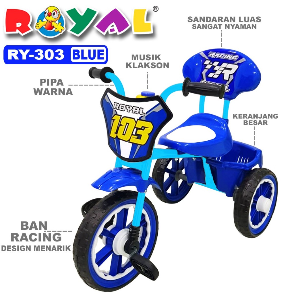 Jual TRICYCLE SEPEDA RODA TIGA ANAK TYPE RY-303 | Shopee Indonesia