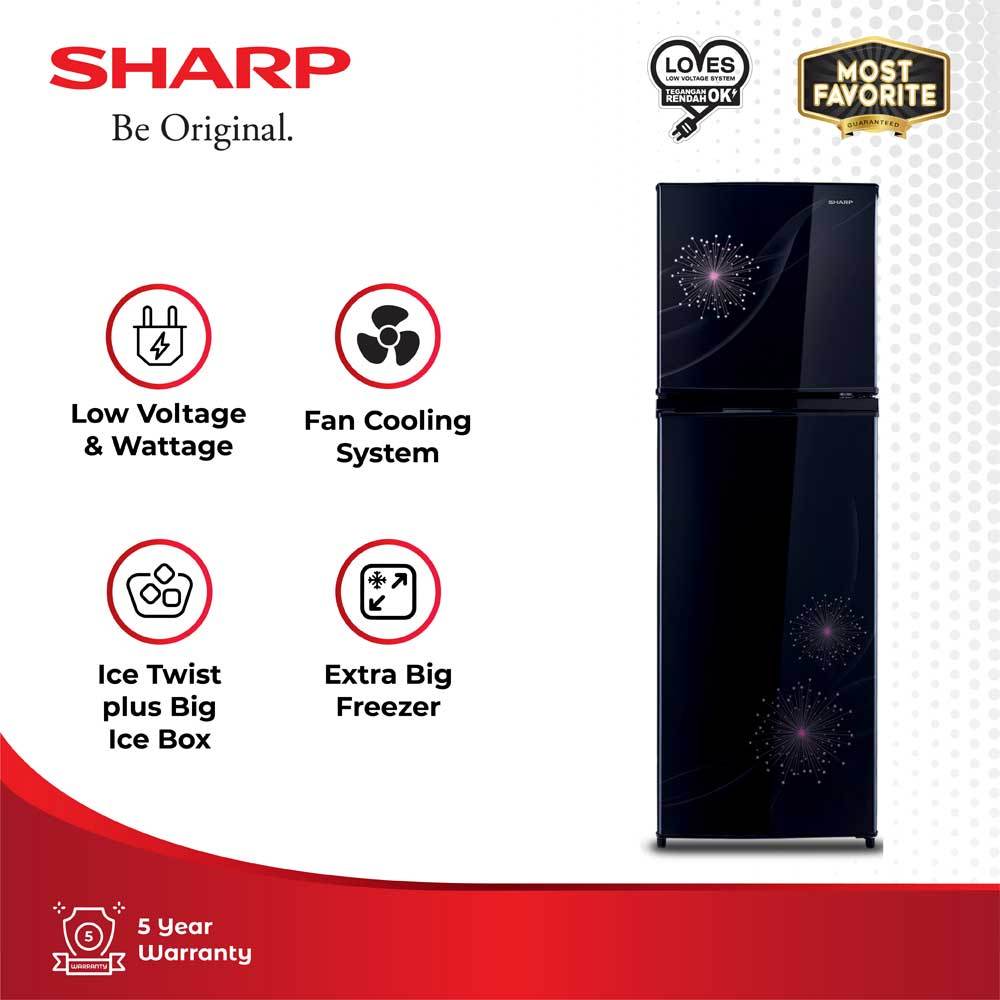 Jual Kulkas Sharp SJ 317 MG 2 Pintu No Frost | Shopee Indonesia
