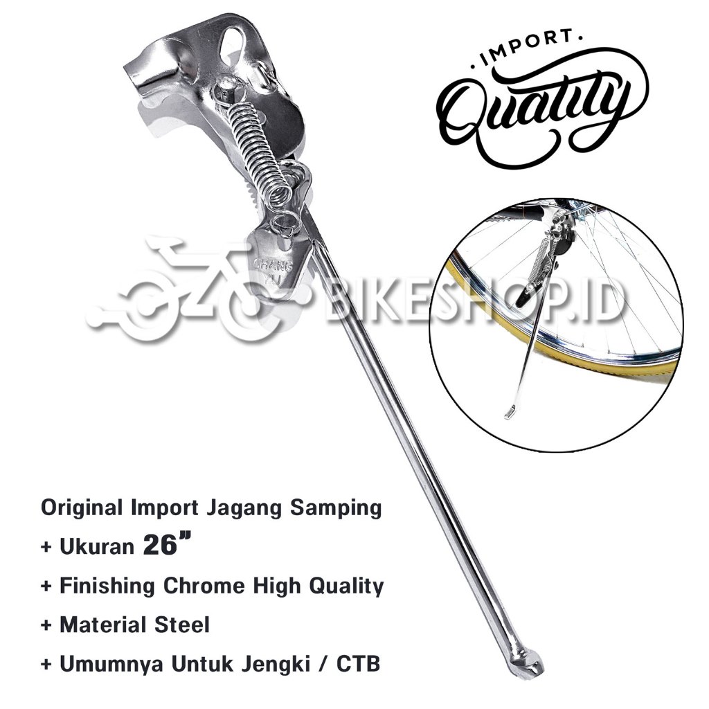 Jual Standar Sepeda Per MTB Fixie Jengki CTB 26" Kunci Otomatis Chrome ...