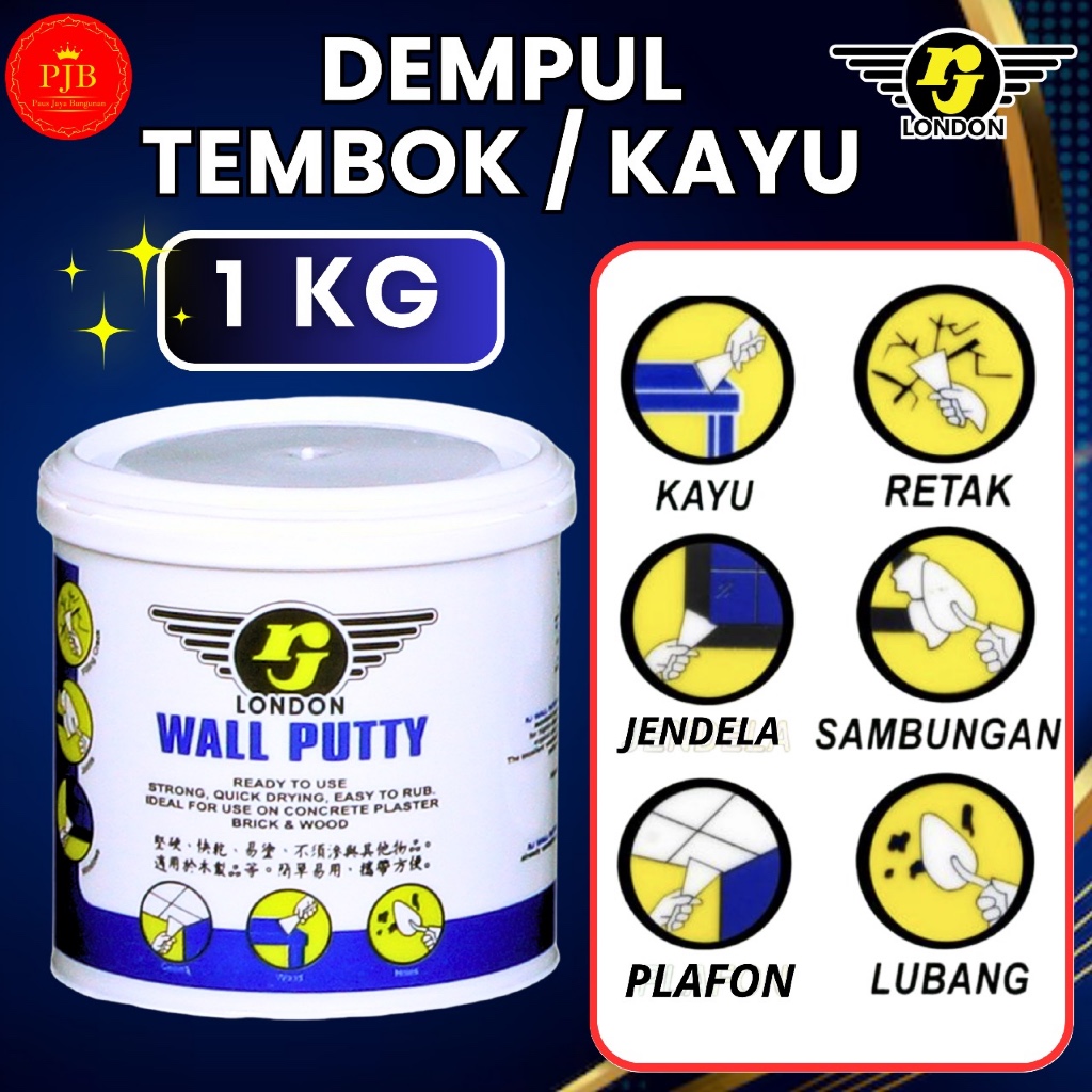 Jual MERDEKA SALE RJ London Wall Putty Dempul Tembok/Kayu Interior ...