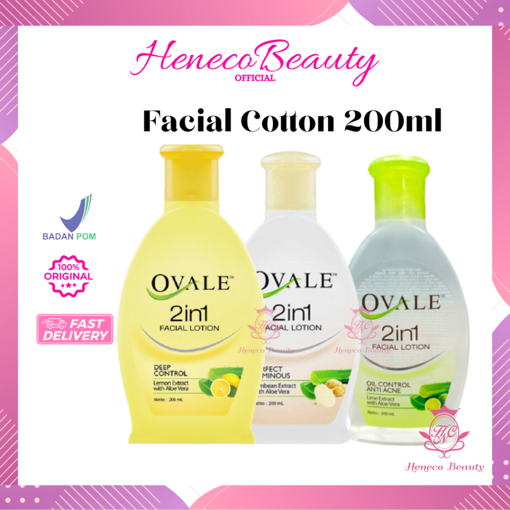 Jual OVALE 2in1 Facial Lotion Cleanser 200ml - Ovale Pembersih Wajah ...