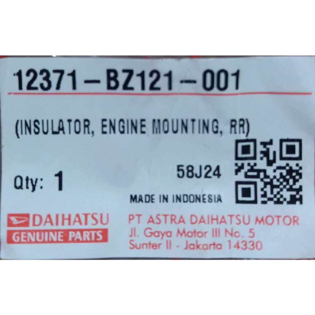 Jual ENGINE MOUNTING DAIHATSU ALL NEW XENIA/AVANZA 1.3/ 12371-BZ121-001 ...