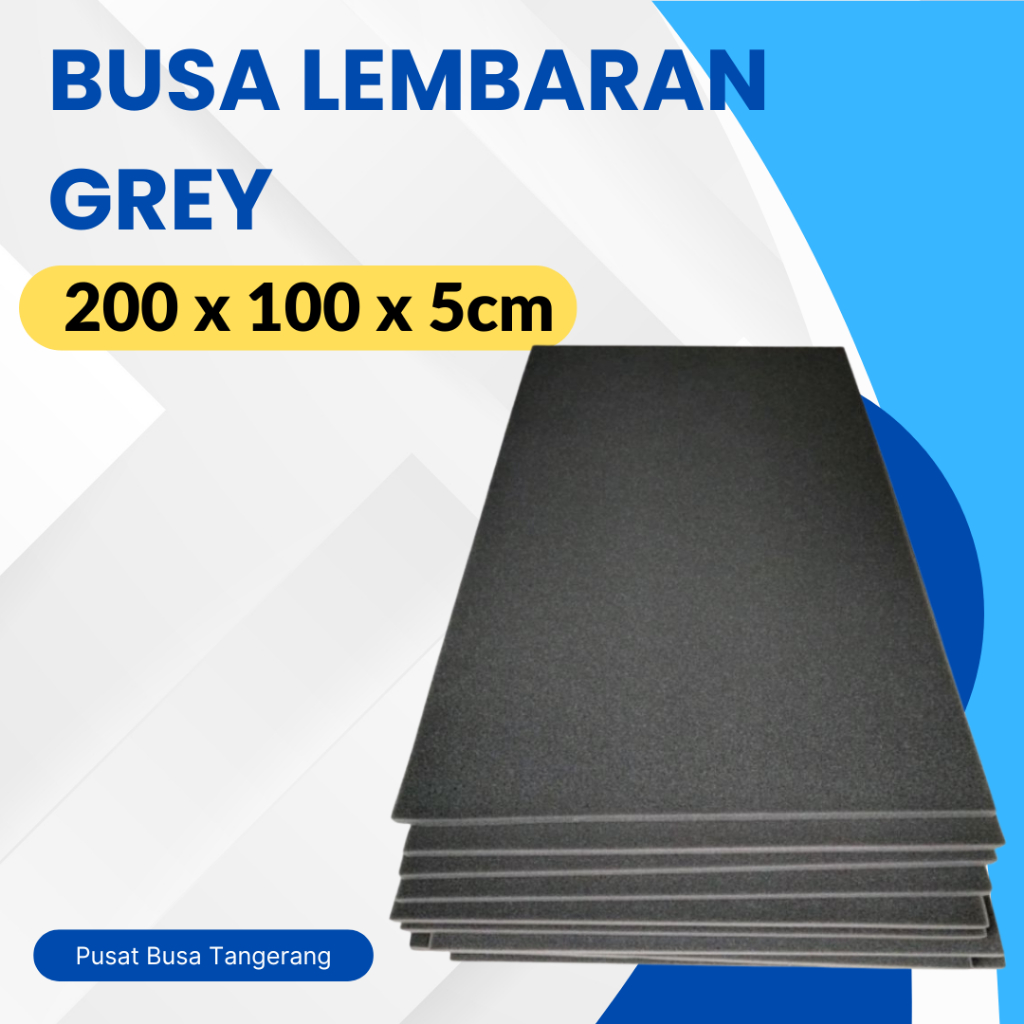 Jual Busa Lembaran Grey - Busa Lembaran PU Foam Kasur Matras 200x100cm ...