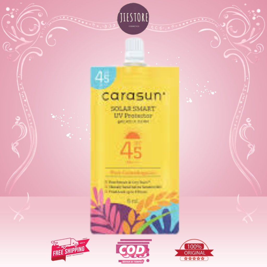 Jual Carasun Sunscreen Solar Smart UV Protector SPF45 PA++++ Sachet 8 ...
