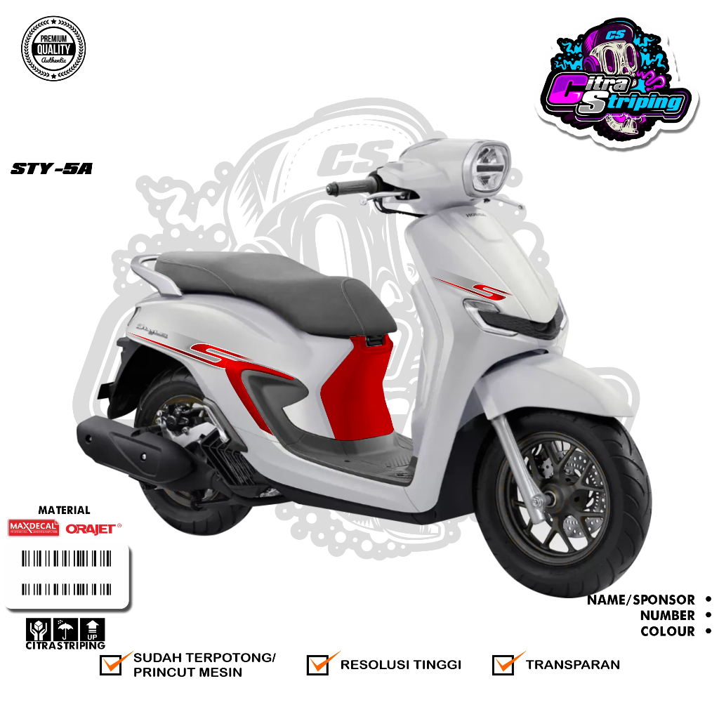 Jual STRIPING MOTOR AHM HONDA STYLO/STIKER GARIS/STIKER LIS MOTOR STYLO ...