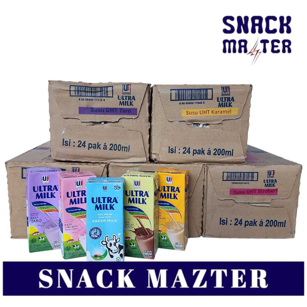 Jual Susu UHT Ultra Milk KARTON - Netto 200 ml x 24 pcs | Shopee Indonesia