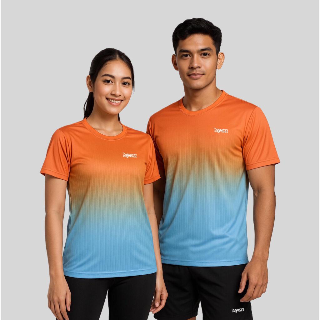 Jual (BISA COD) RMS Sport Baju Jersey Running / Orange Blue / Terbaru ...