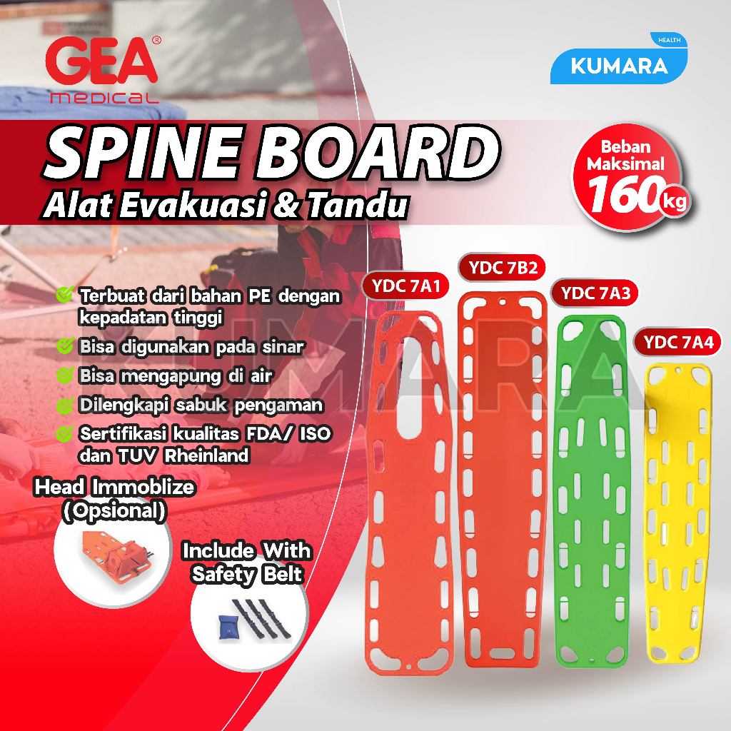 Jual GEA - Tandu Emergency Spinal Board / Long Spine Board YDC | Shopee ...