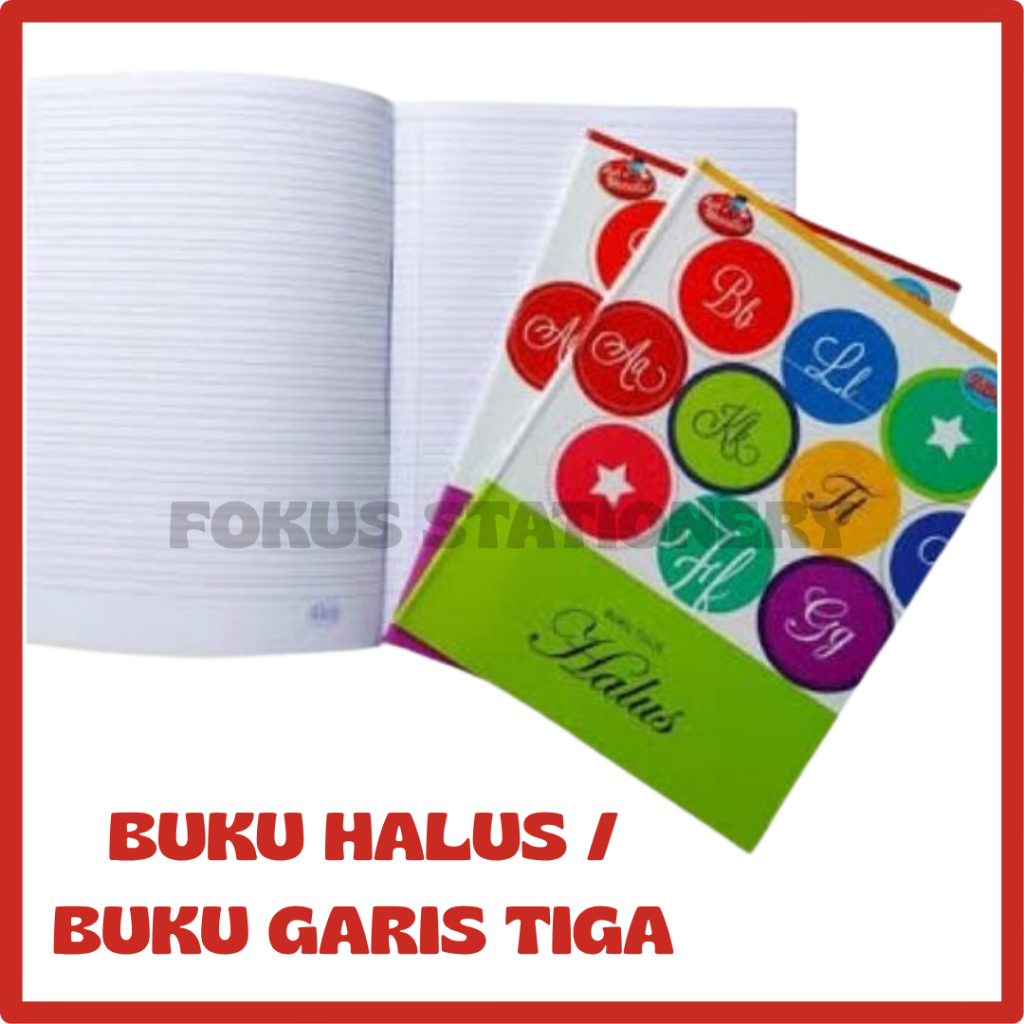 Jual Buku Garis Tiga / Buku Halus Sidu / Buku Sidu garis Tiga | Shopee ...