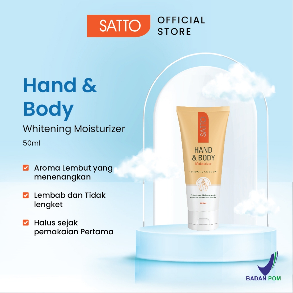 Jual Satto Hand & Body Whitening Moisturizer 50g – Melembapkan, Cepat ...