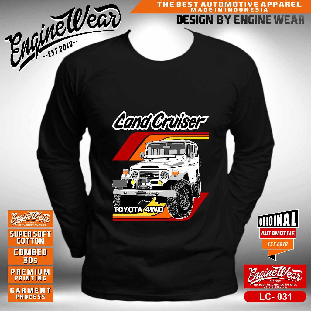 Jual kaos Land cruiser fj40 Baju Offroad toyota Hardtop Tshirt Mobil ...