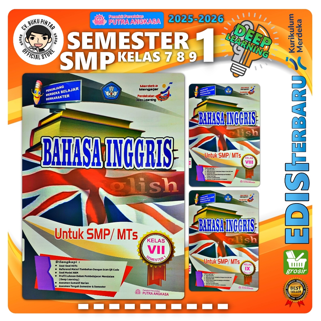 Jual LKS BAHASA INGGRIS SMP KELAS 7 8 9 SEMESTER 1 DAN 2 KURIKULUM MERDEKA KURMER | OMEGA - mm ...