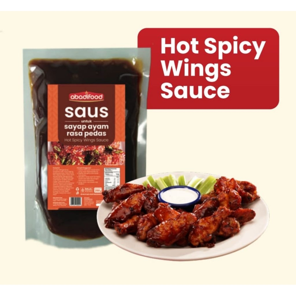 Jual Abadifood Saus Sayap Ayam Pedas / Saos / Hot Spicy Wings ...