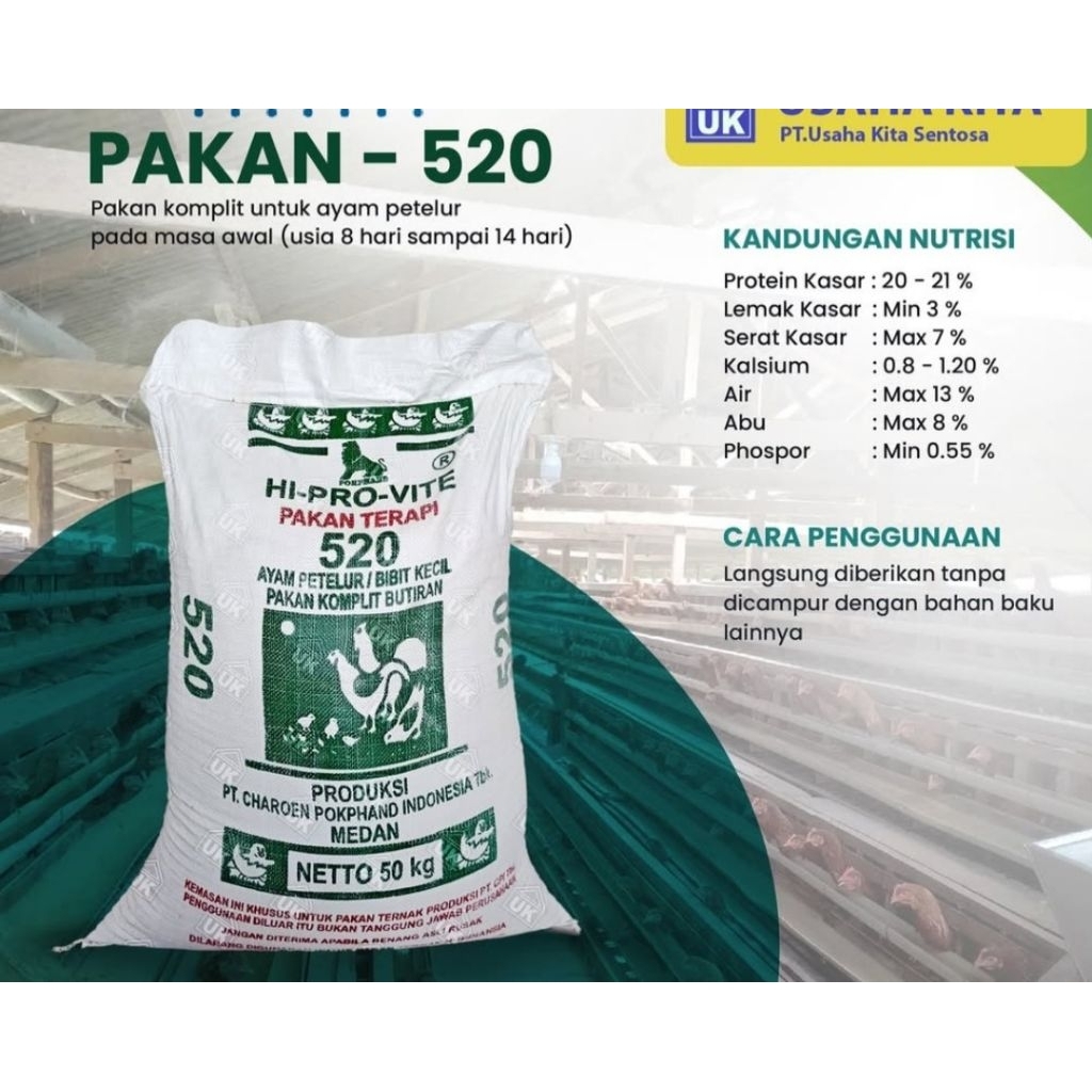 Jual PAKAN CP 520 DOC/STARTER ANAK AYAM PETELUR KEMASAN 1 KG | Shopee ...