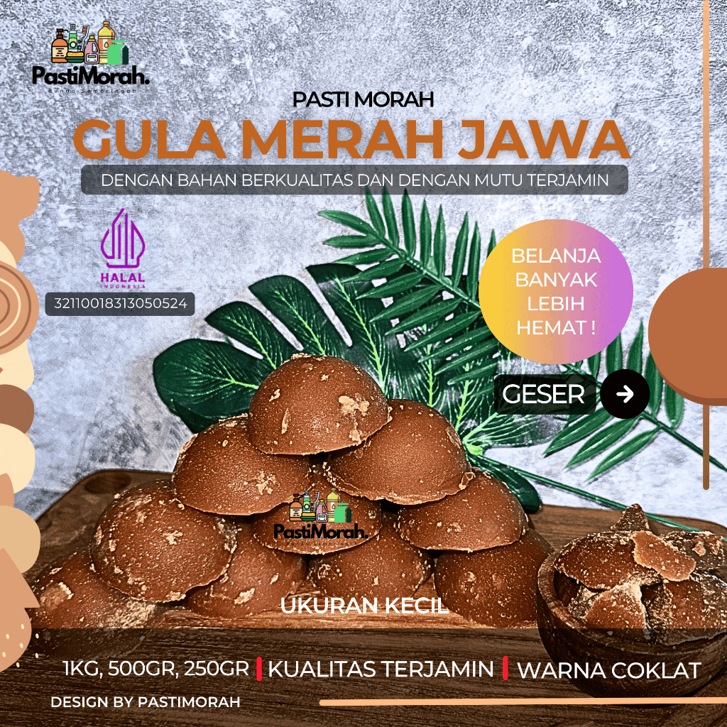 Jual Gula Merah Batok 1kg HALAL Gula Batok Merah Dakon Gula Jawa 1 Kg ...
