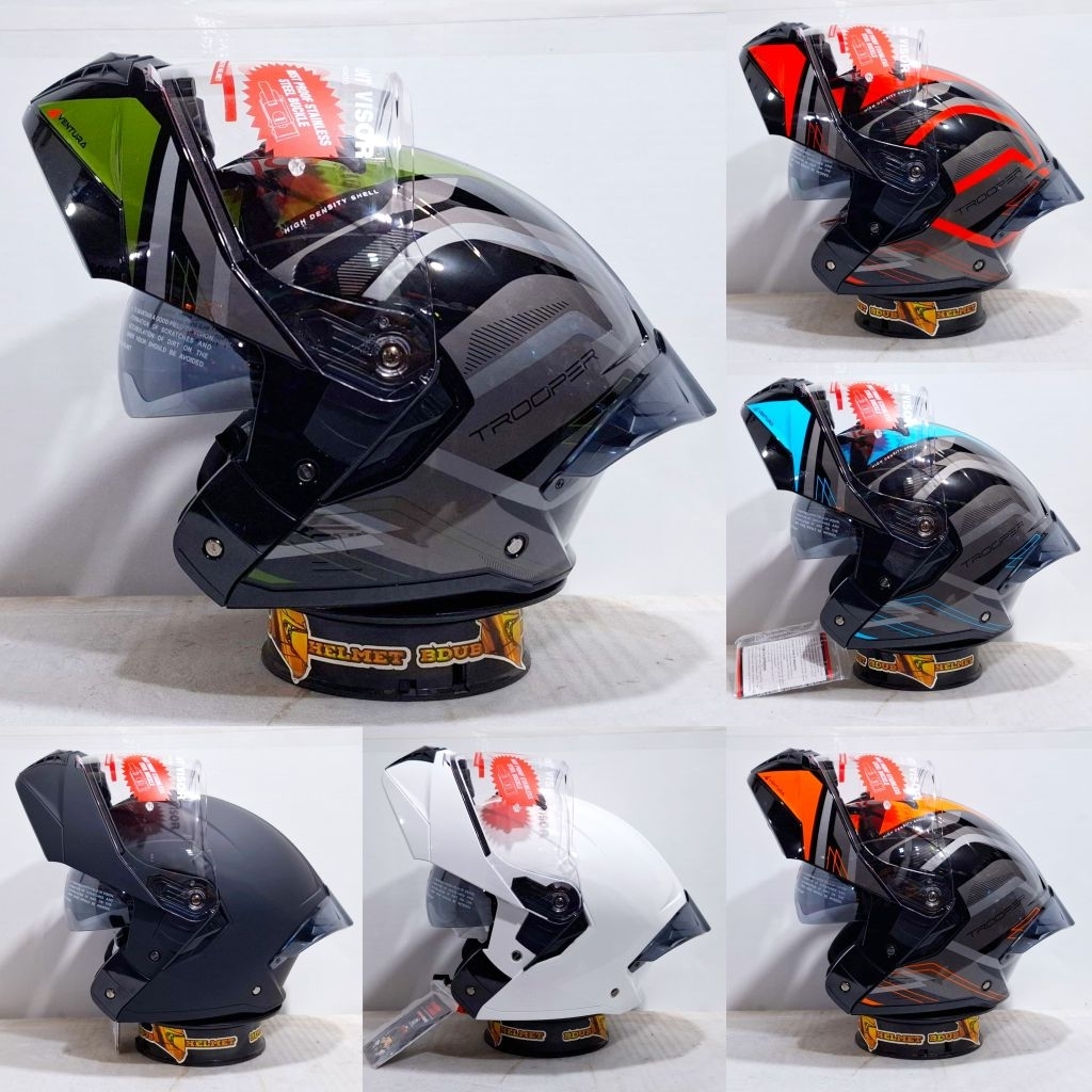 Jual HELM FULL FACE STUDDS MODULAR SPOILER 3D | Shopee Indonesia