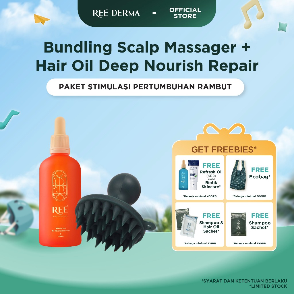 Jual Ree Derma Wellness - Bundle Special Price - The Scalp Massager ...