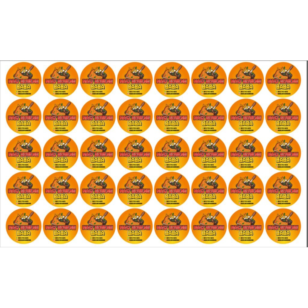 Jual Stiker Label,Stiker cromo,Stiker label Custom ukuran 5x5 (isi 40 ...