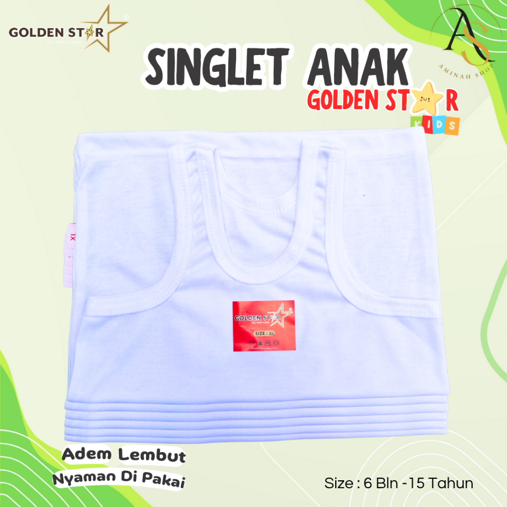 Jual 12 Pcs Kaos Dalam Anak Polos - Kaos Dalam Anak Laki laki Golden ...