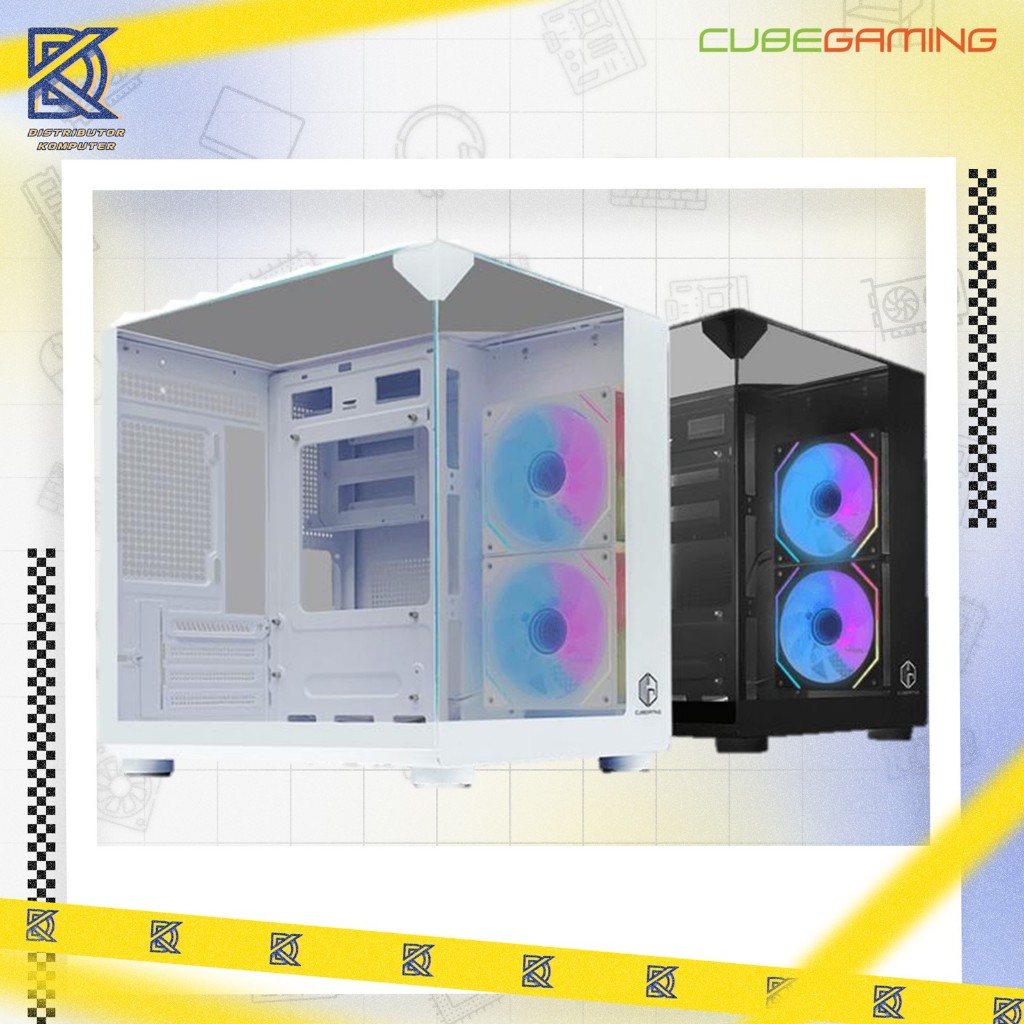 Jual CUBE GAMING PREMIUM CIELO V2 BLACK - mATX Gaming Case - Front-Top ...