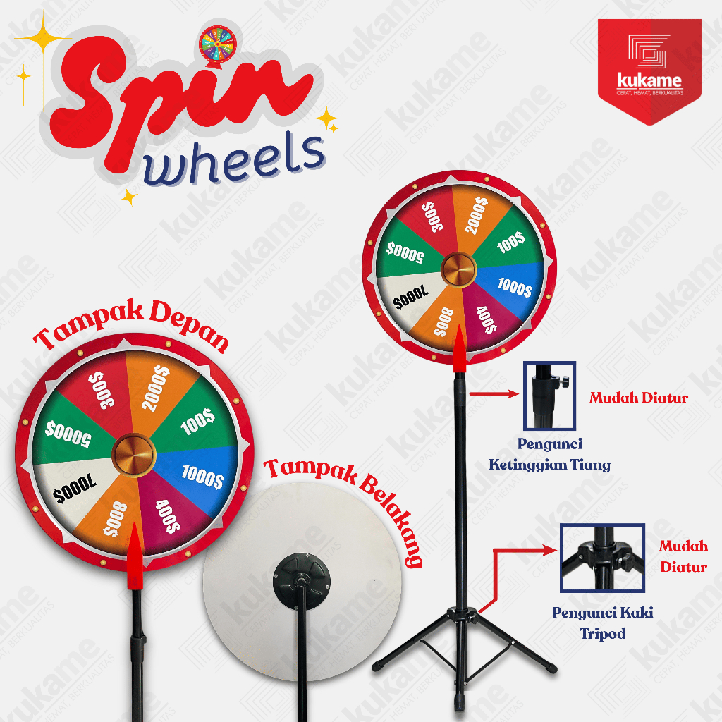 Jual Spin Wheels Satu Set | Roda Putar Hadiah | Shopee Indonesia