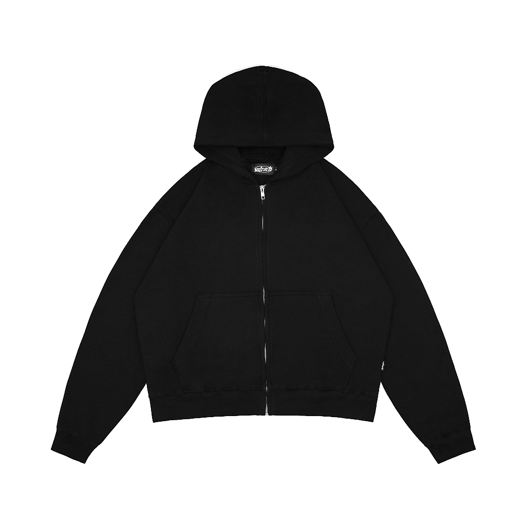 Jual Miracle Mates - Prosty Black Boxy Zipper Hoodie | Hoodie Zipper ...