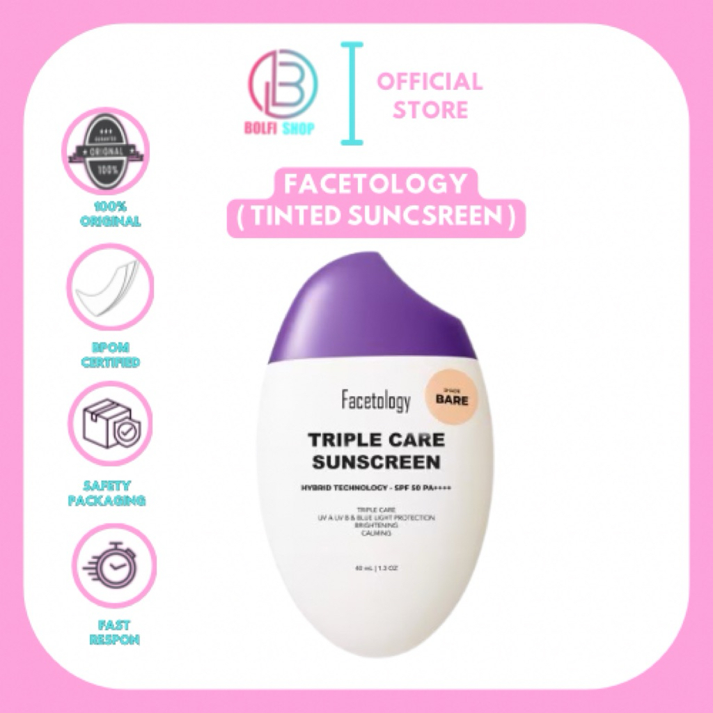 Jual Facetology | Triple Care Sunscreen ( Tinted Sunscreen ) | Shopee ...