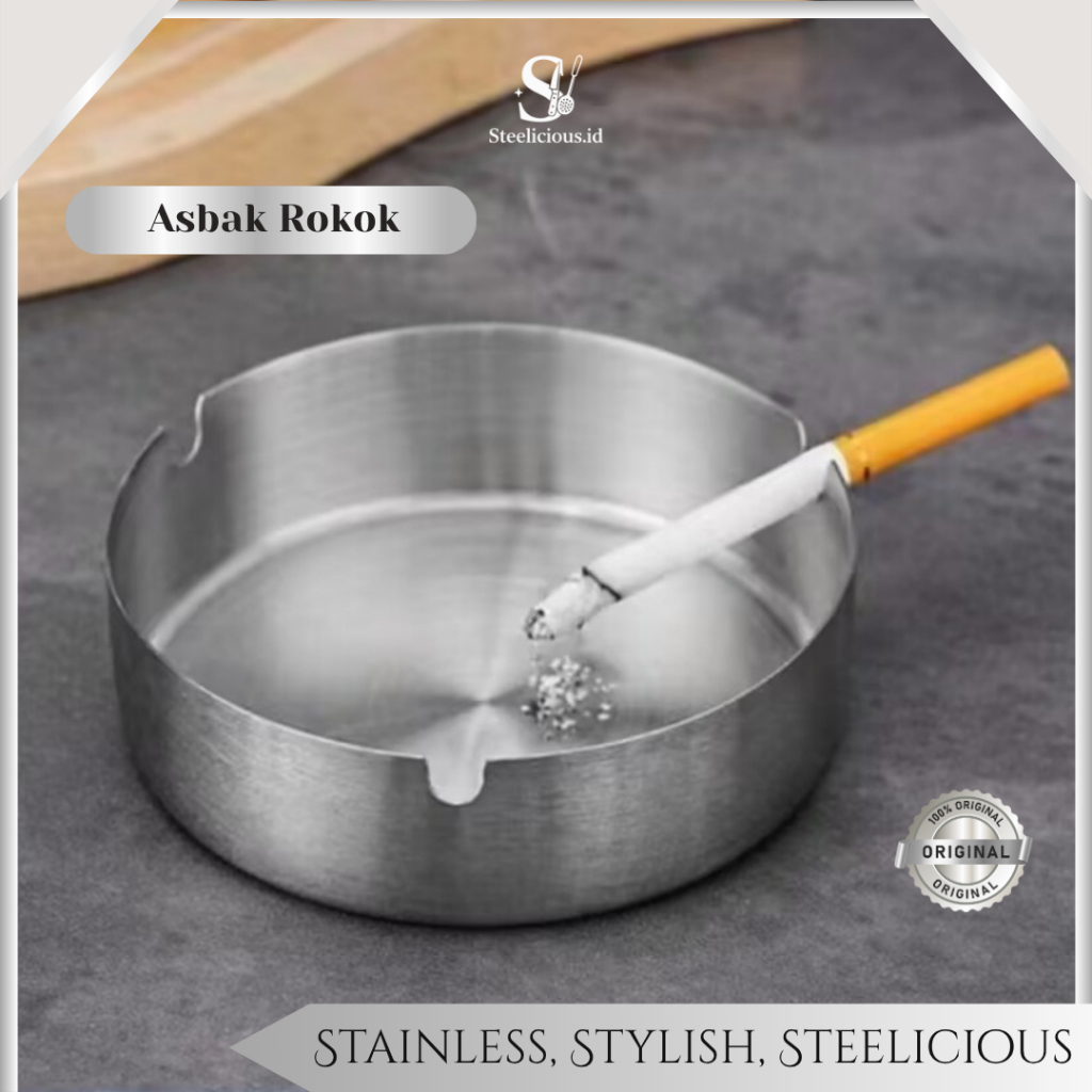 Jual Steelicious.id – Asbak Stainless Steel Tebal Minimalis Gaya Cafe ...