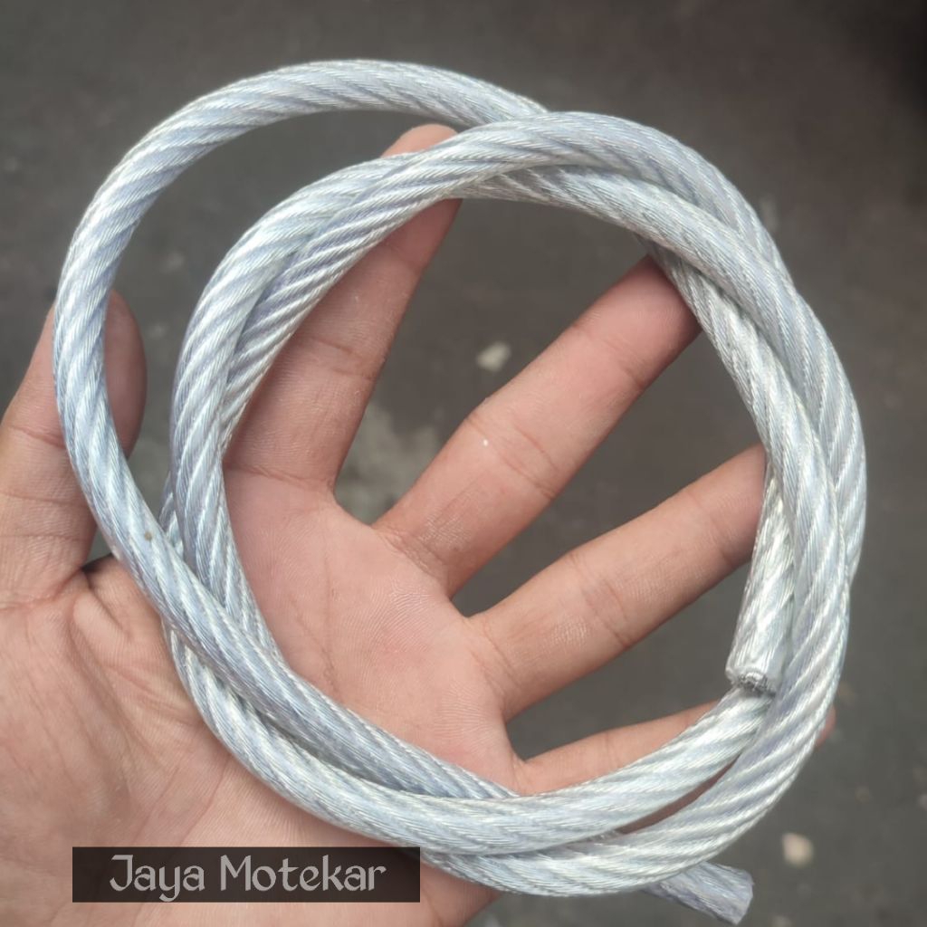 Jual 1 meter tali sling baja kawat seling lapis plastik PVC 8 mm | Shopee Indonesia