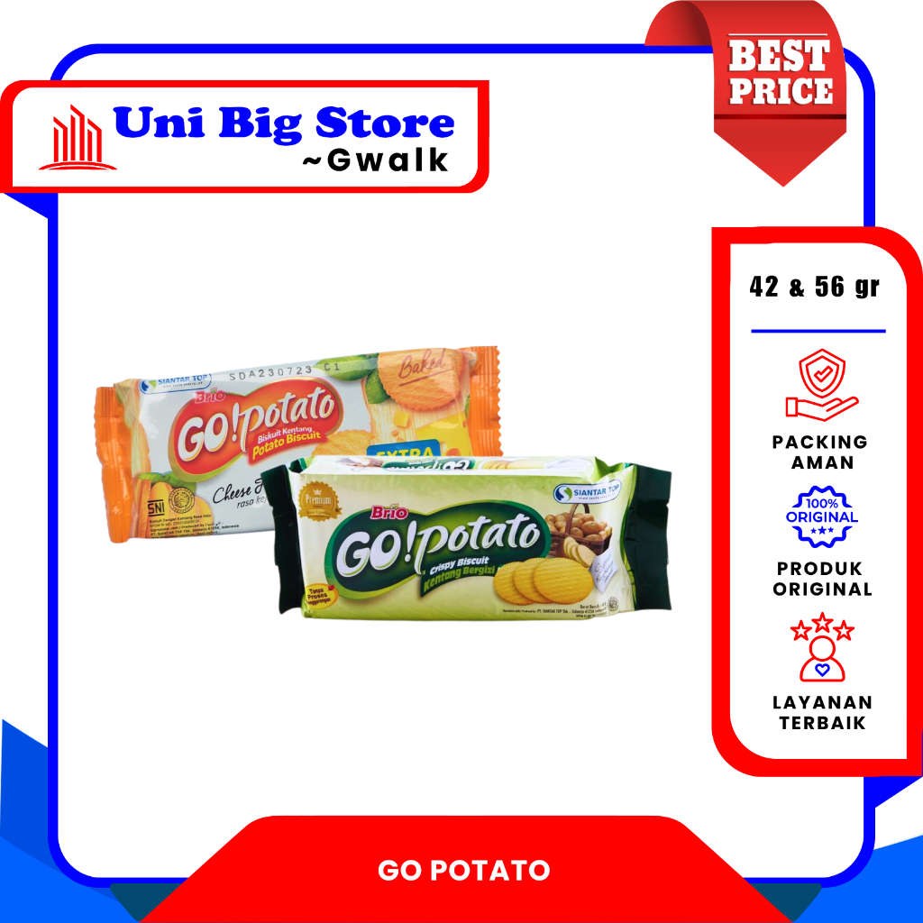 Jual BRIO GO POTATO ORIGINAL - KEJU CHEESE BISKUIT KENTANG GOPOTATO ...