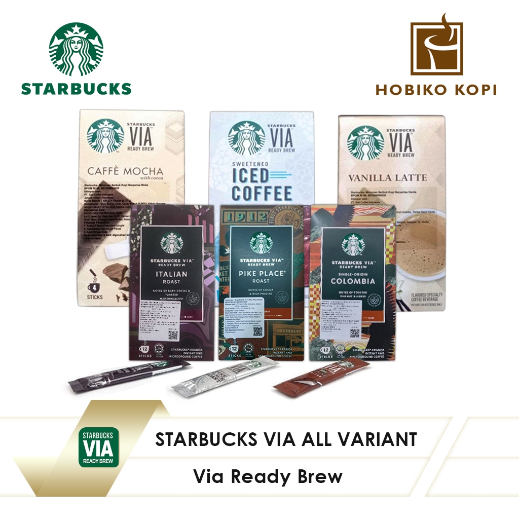 Jual Starbucks Via Instant Brew - Colombia Italian Roast Pike Place ...