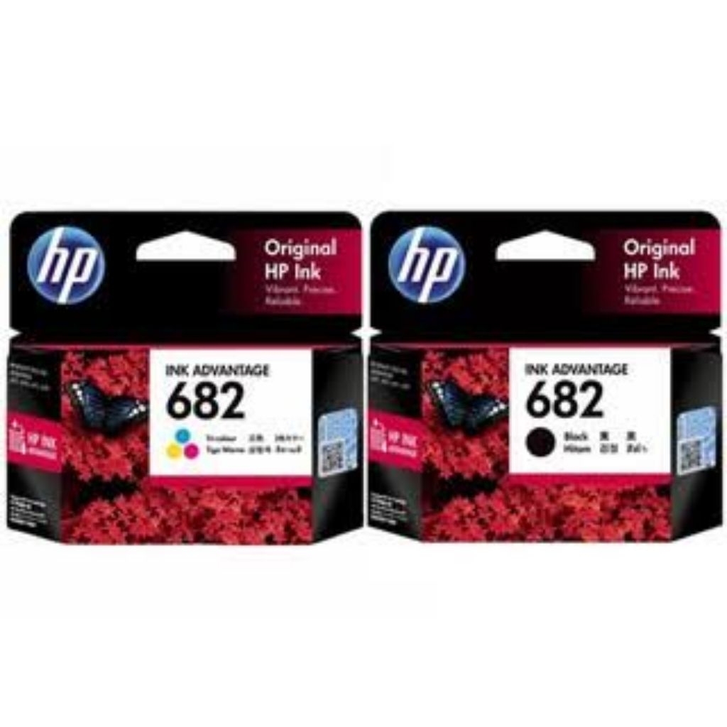 Jual tinta catridge HP 682 black + 682 colour 1 set original for ...