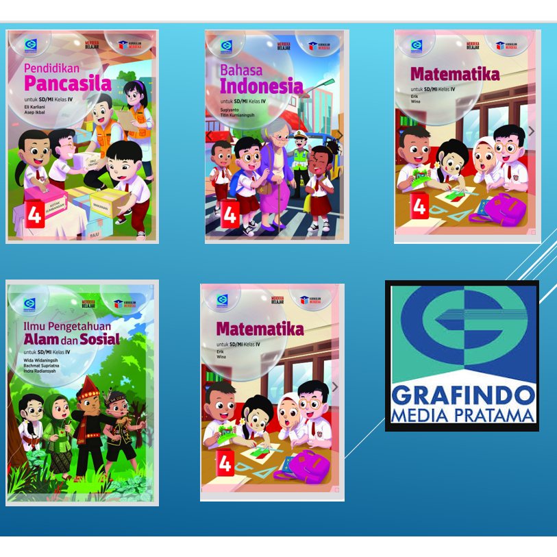 Jual BUKU GRAFINDO SD/MI KELAS 4 BAHASA INDONESIA PANCASILA IPAS MATEMATIKA KURIKULUM MERDEKA ...