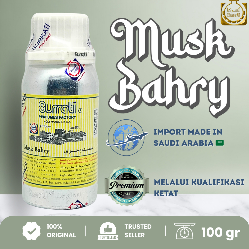 Jual Parfume MUSK BAHRY Kemasan 100gr By Surrati Original Saudi Arabia ...