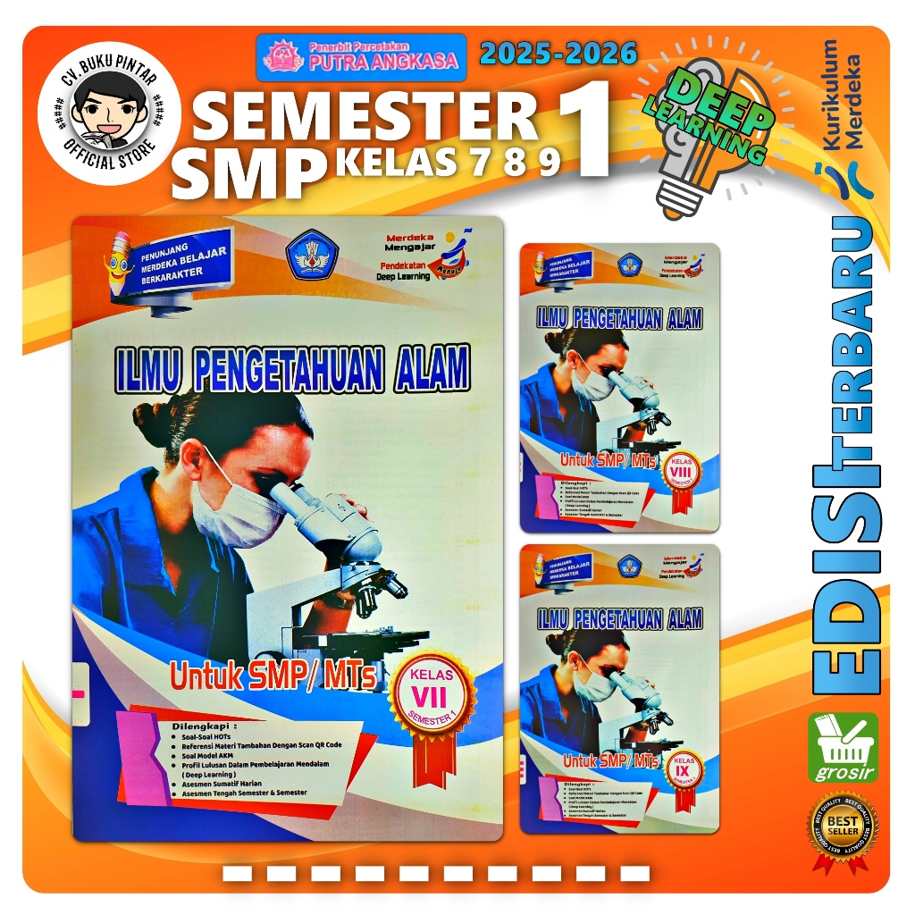 Jual LKS IPA SMP KELAS 7 8 9 SEMESTER 1 2025-2026 KURIKULUM MERDEKA ...