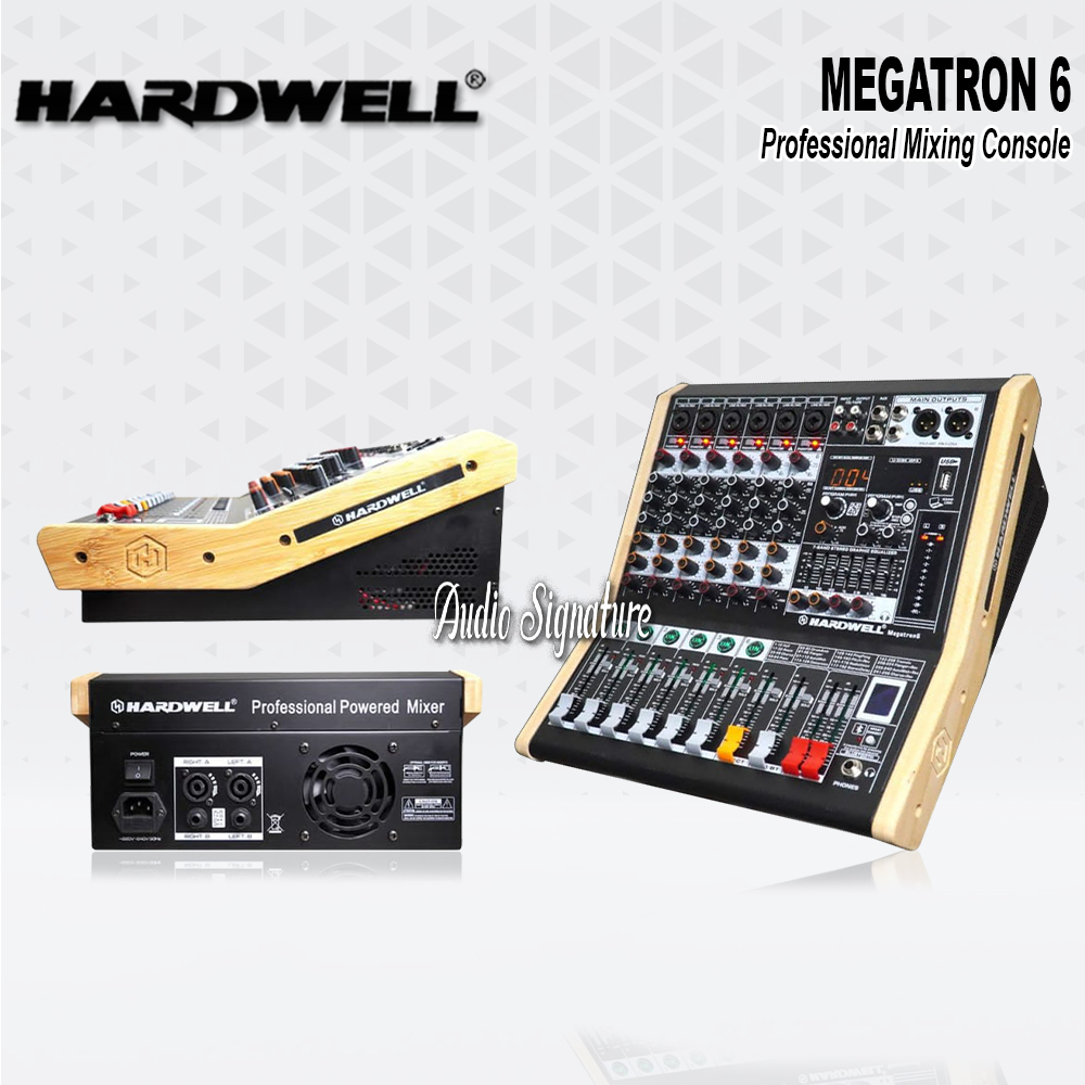 Jual Power Mixer 6 Channel HARDWELL MEGATRON6 | MEGATRON 6 Bluetooth ...