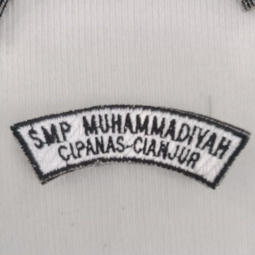 Jual Logo Patch Emblem Bed Bordir lokasi SMP Muhammadiyah Cipanas ...