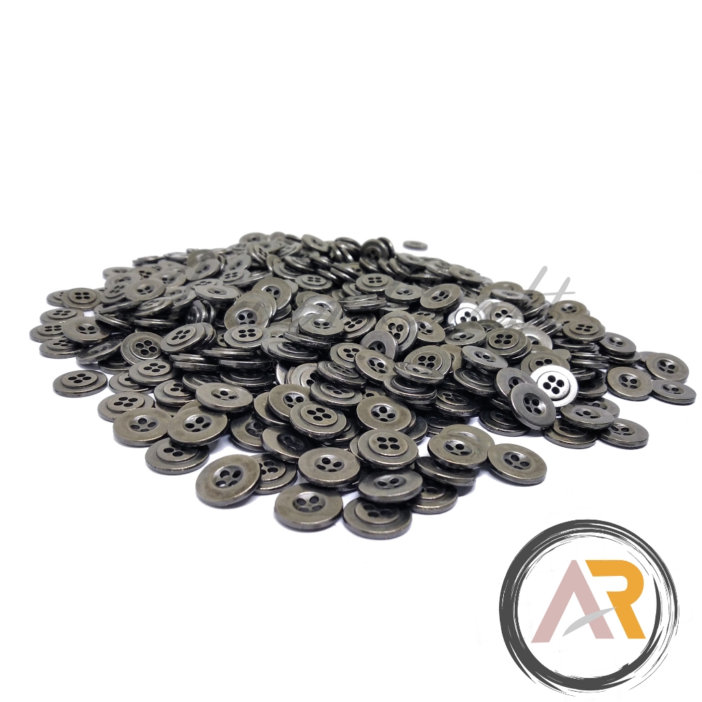 Jual Kancing Besi 10mm Warna Black Nikel 12Pcs | Shopee Indonesia