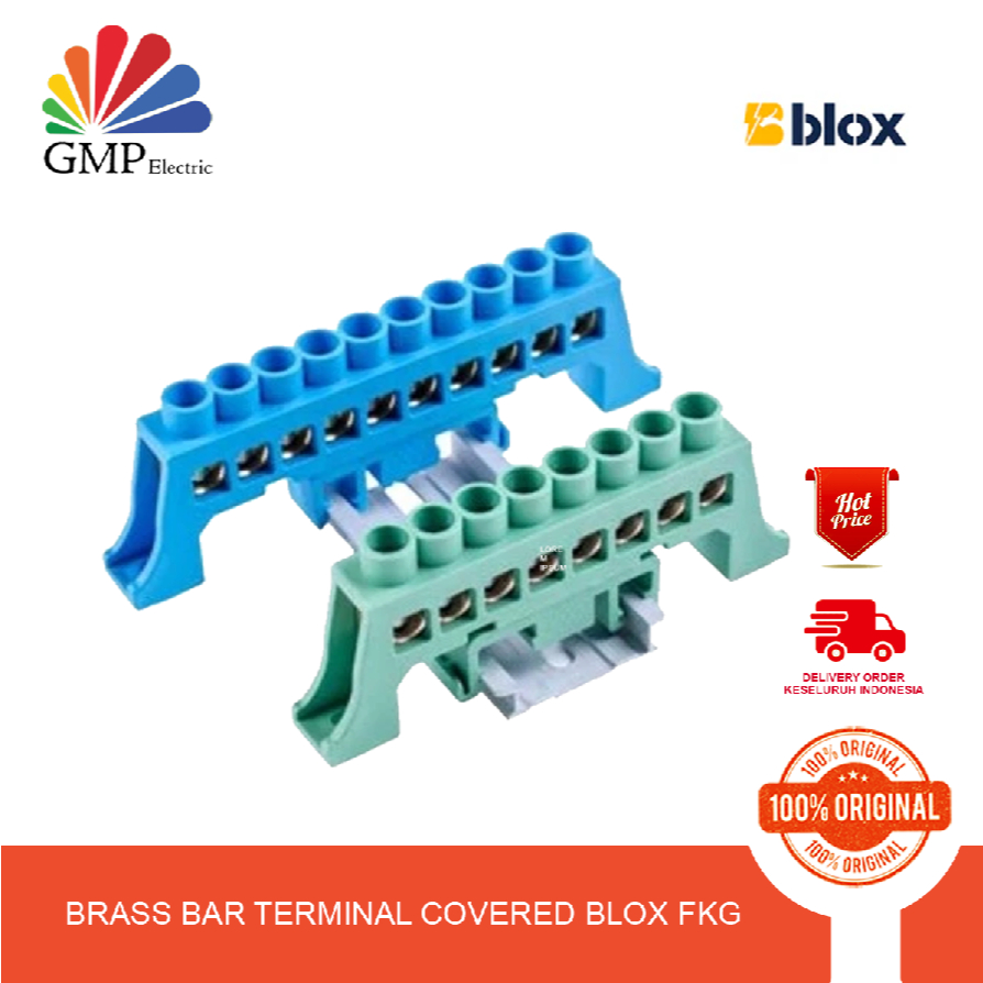 Jual Brass Bar Terminal Covered Blox FKG12L-G 12 Holes Green | Shopee ...