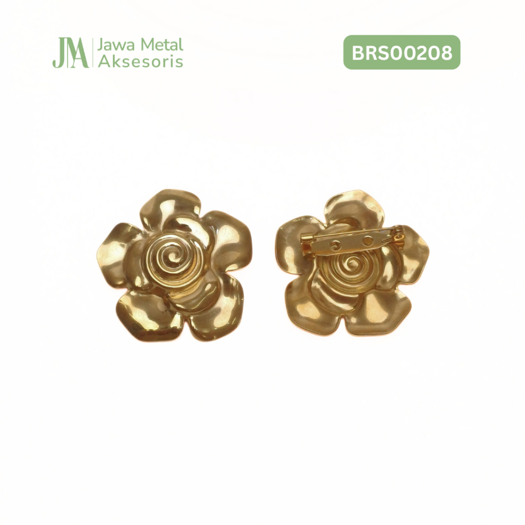 Jual Jawa Alloy Brooch Bros Peniti Kebaya Alloy Bentuk Bunga Mawar Gold ...