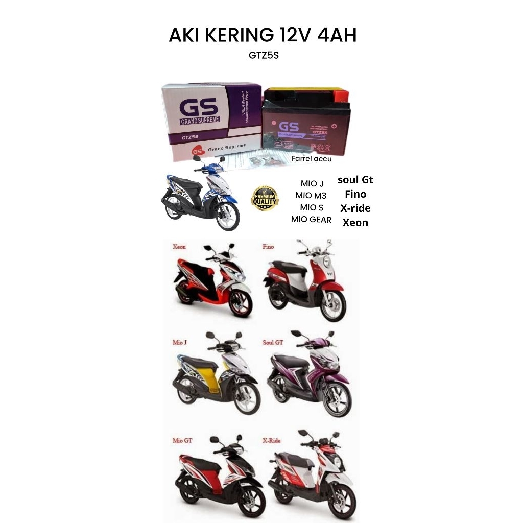Jual AKI MOTOR MIO J, MIO M3, MIO S, MIO GEAR ,XEON,X-RIDE,MIO SOUL GT ...