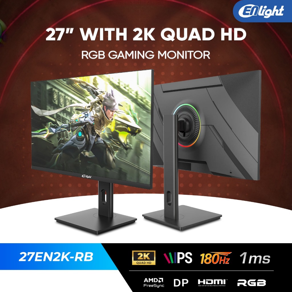Jual Enlight 27EN2K-RB 27 inch Gaming Monitor - 2K QHD IPS 180Hz 1ms ...
